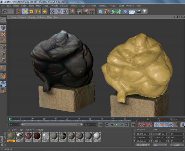 3d grotesque statues model