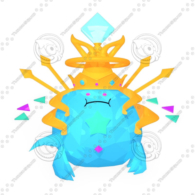 water crystal god brave 3d model
