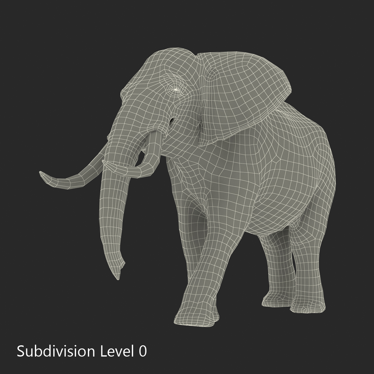 elephants set 3d model