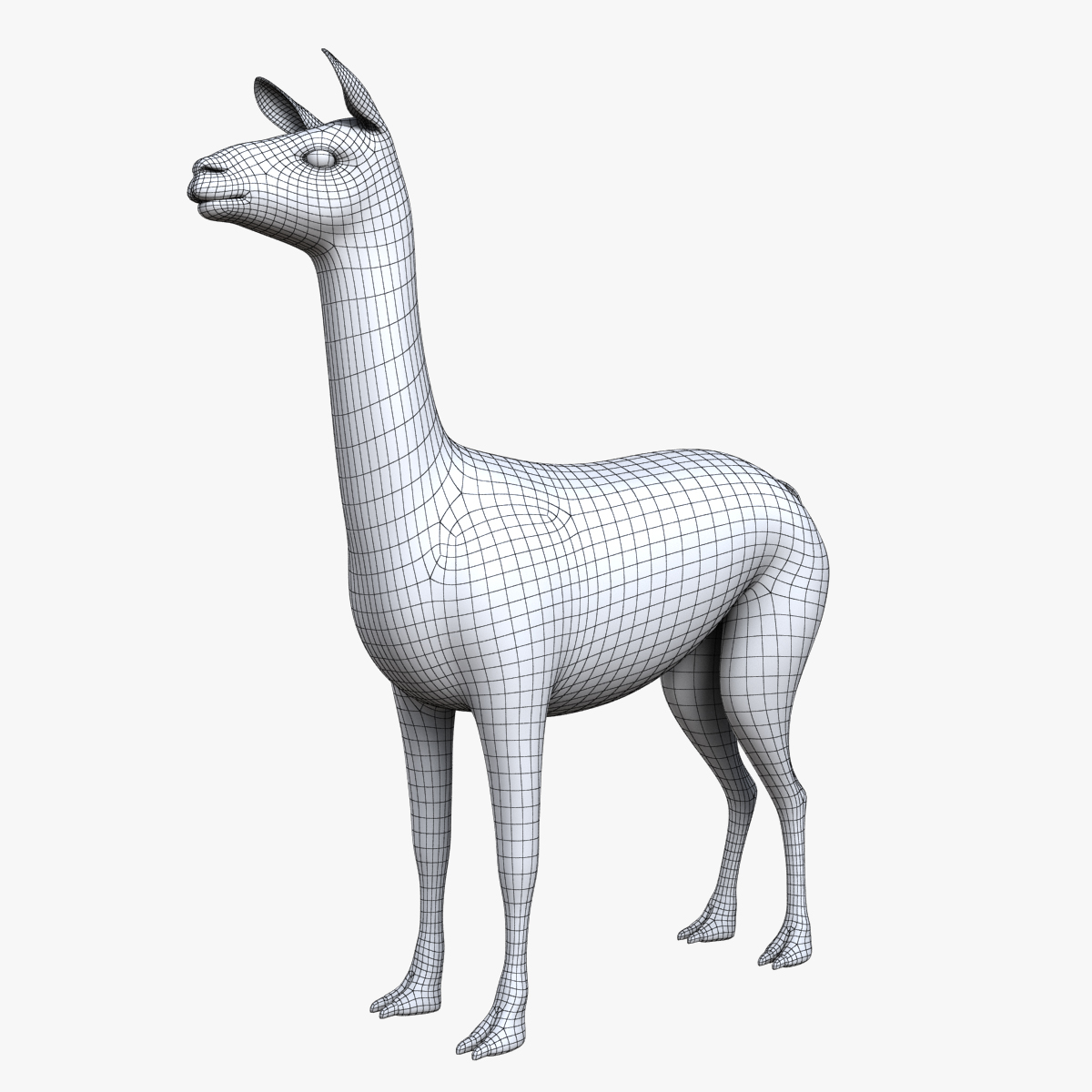 3d model llama fur