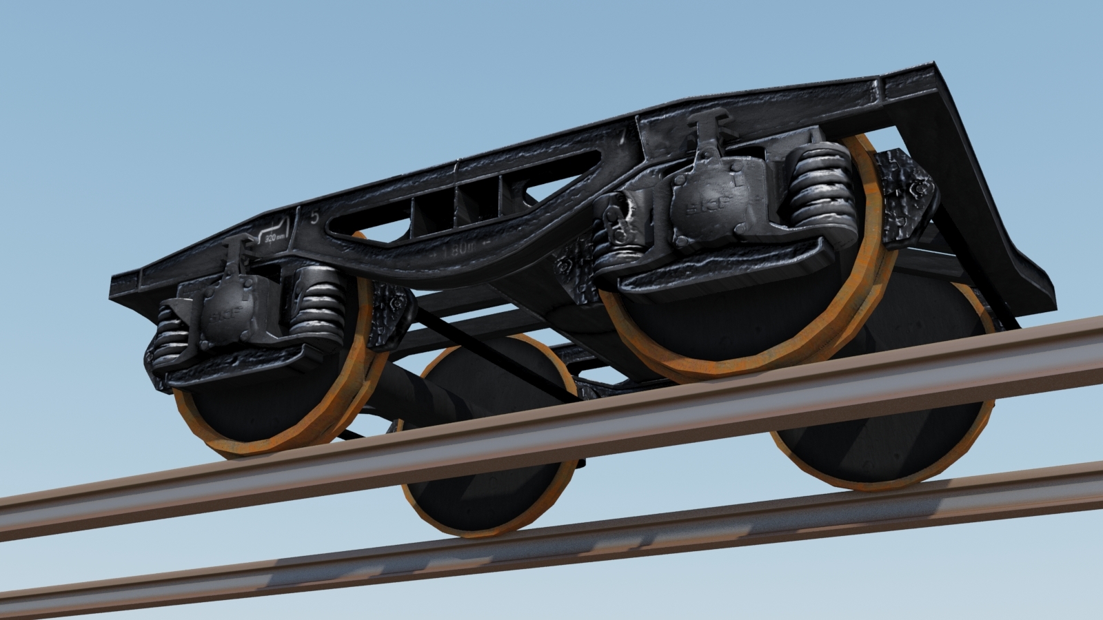 3d bogie y25 bogey cargo model