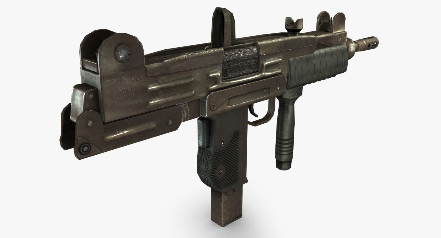 Uzi Submachine Gun mid-poly3D模型 - TurboSquid 1069622