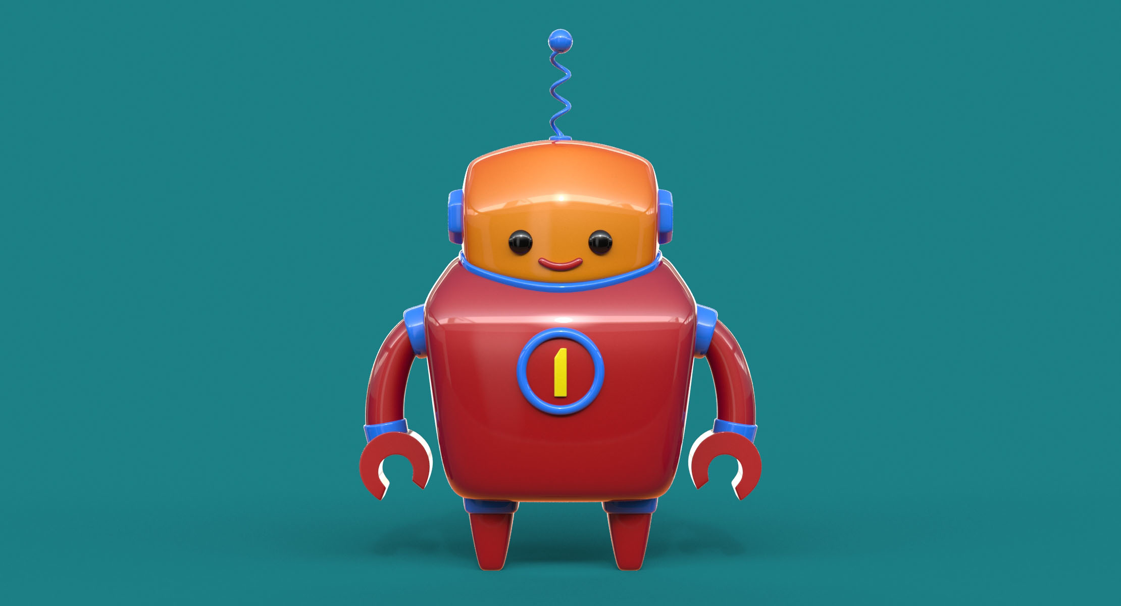 robot toy rigged mouth 3d max