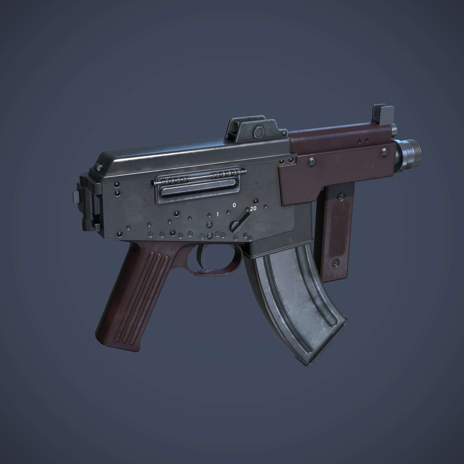 3d experimental assault rifle model