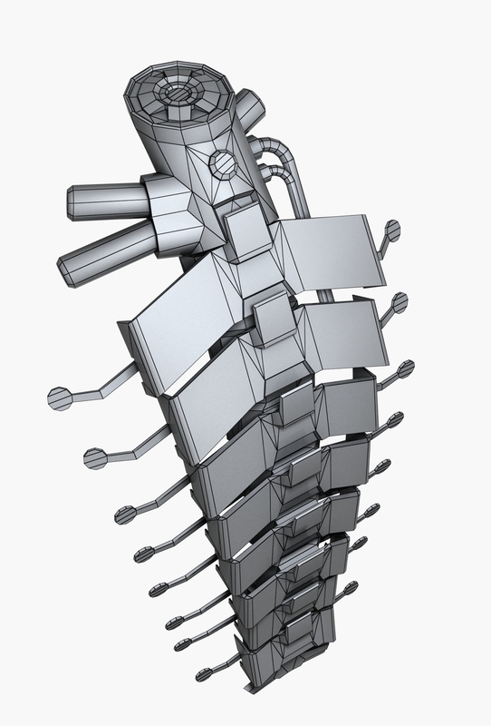 alien augmentation implant 3d max