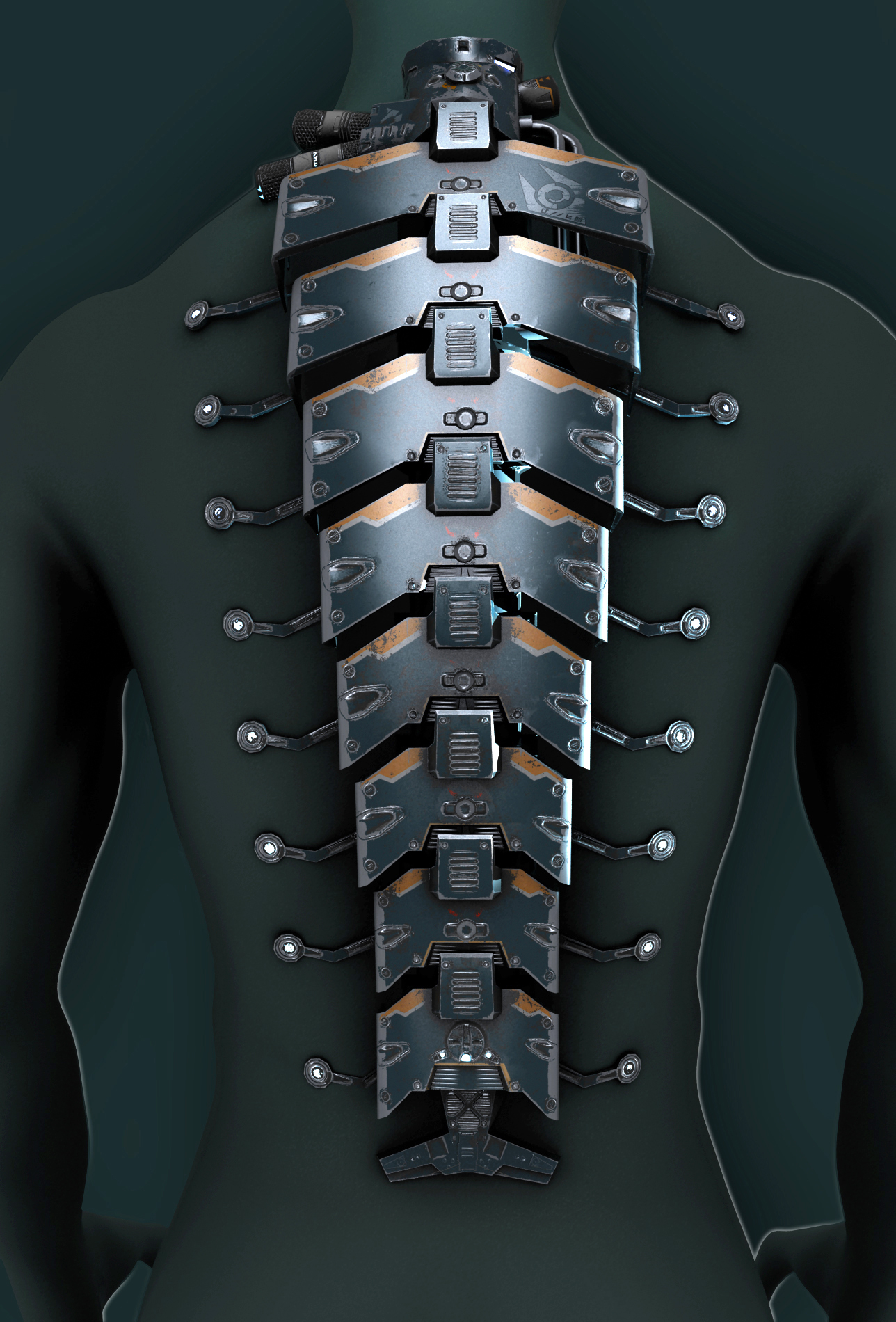 alien augmentation implant 3d max