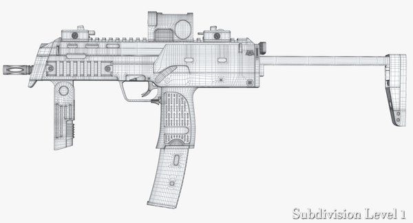 3d mp7 heckler koch model