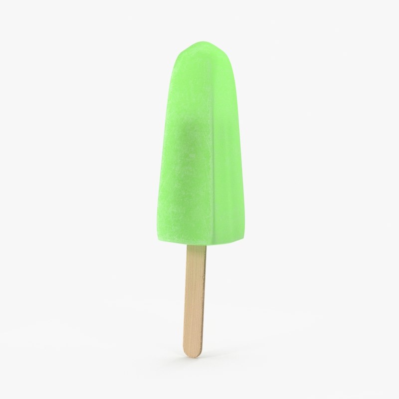 green popsicle 3d model