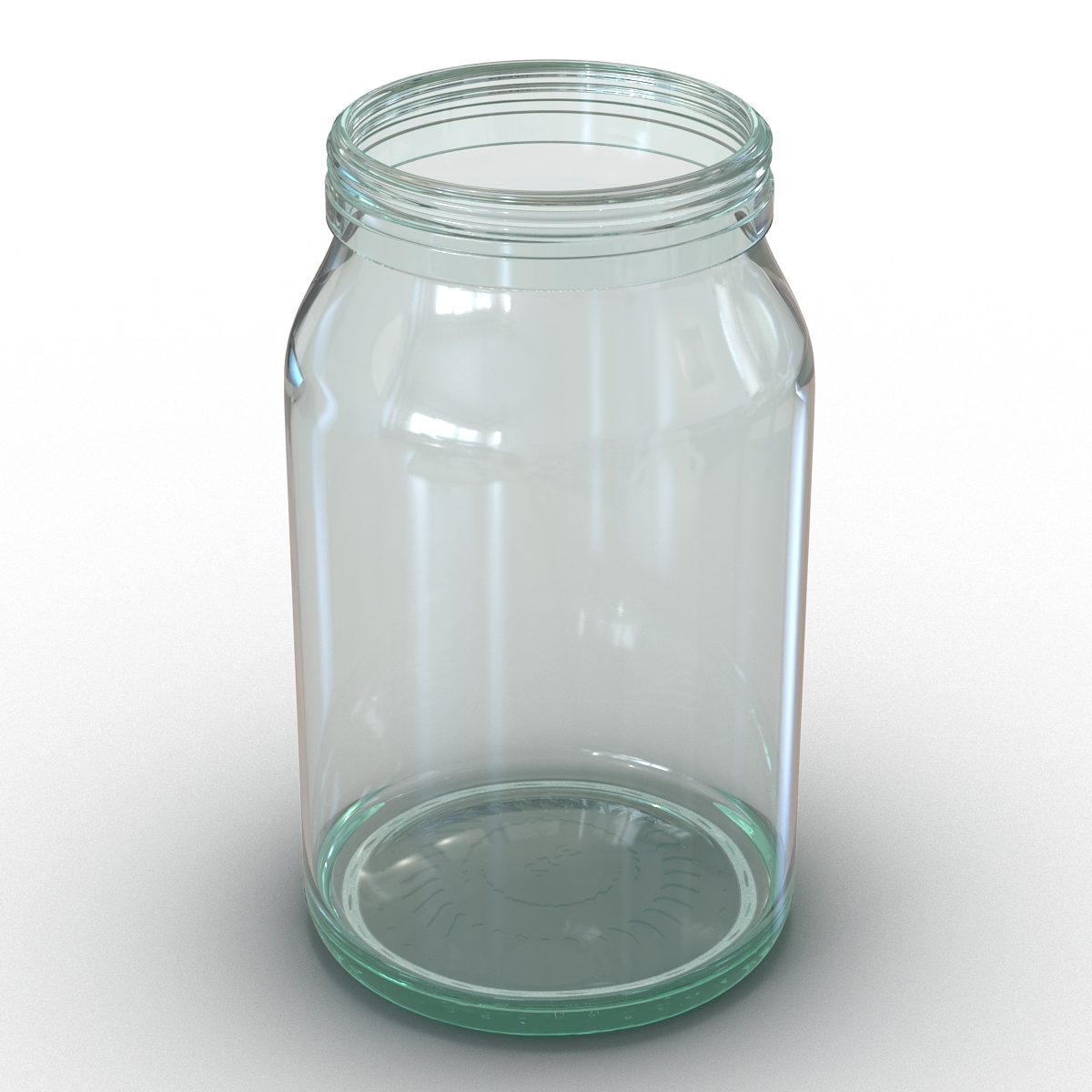 3d obj glass jar