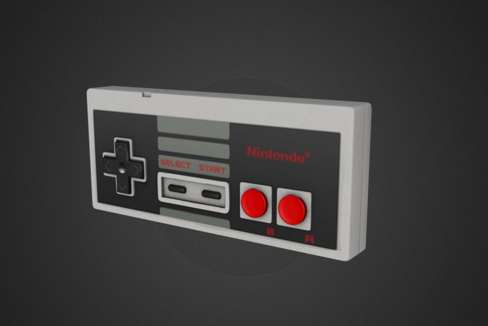 3d nes controller model