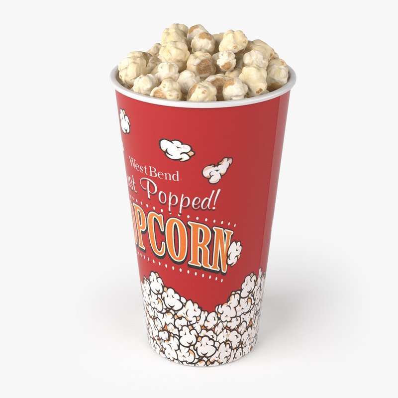 popcorn real realistic 3d model