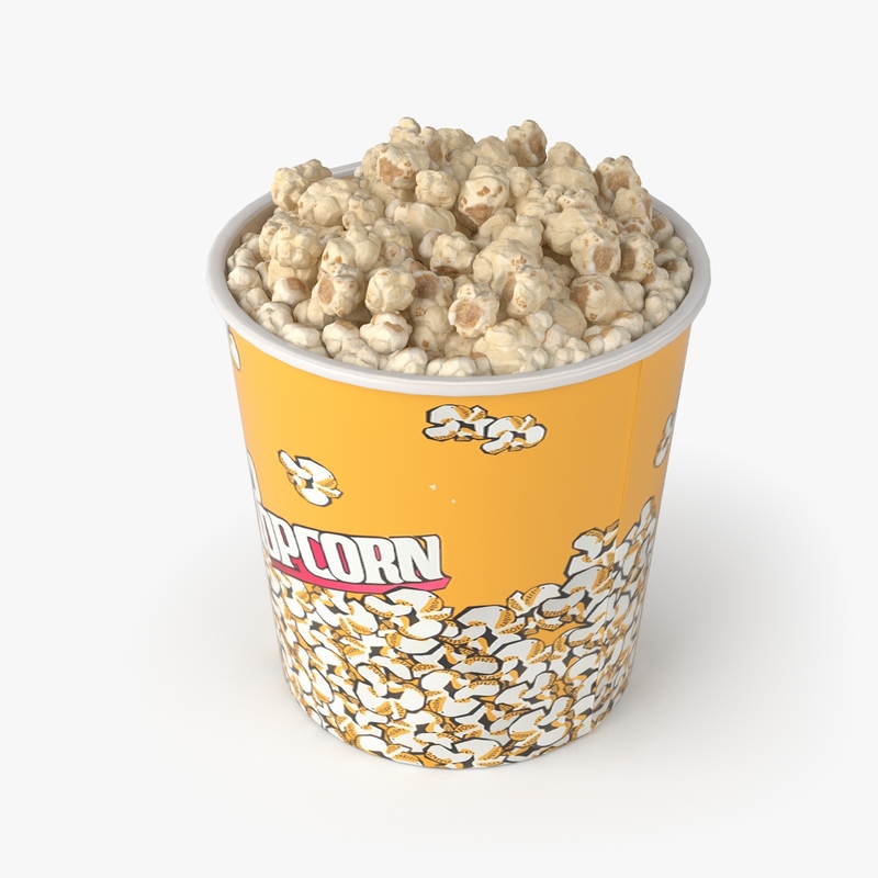 3d popcorn big model