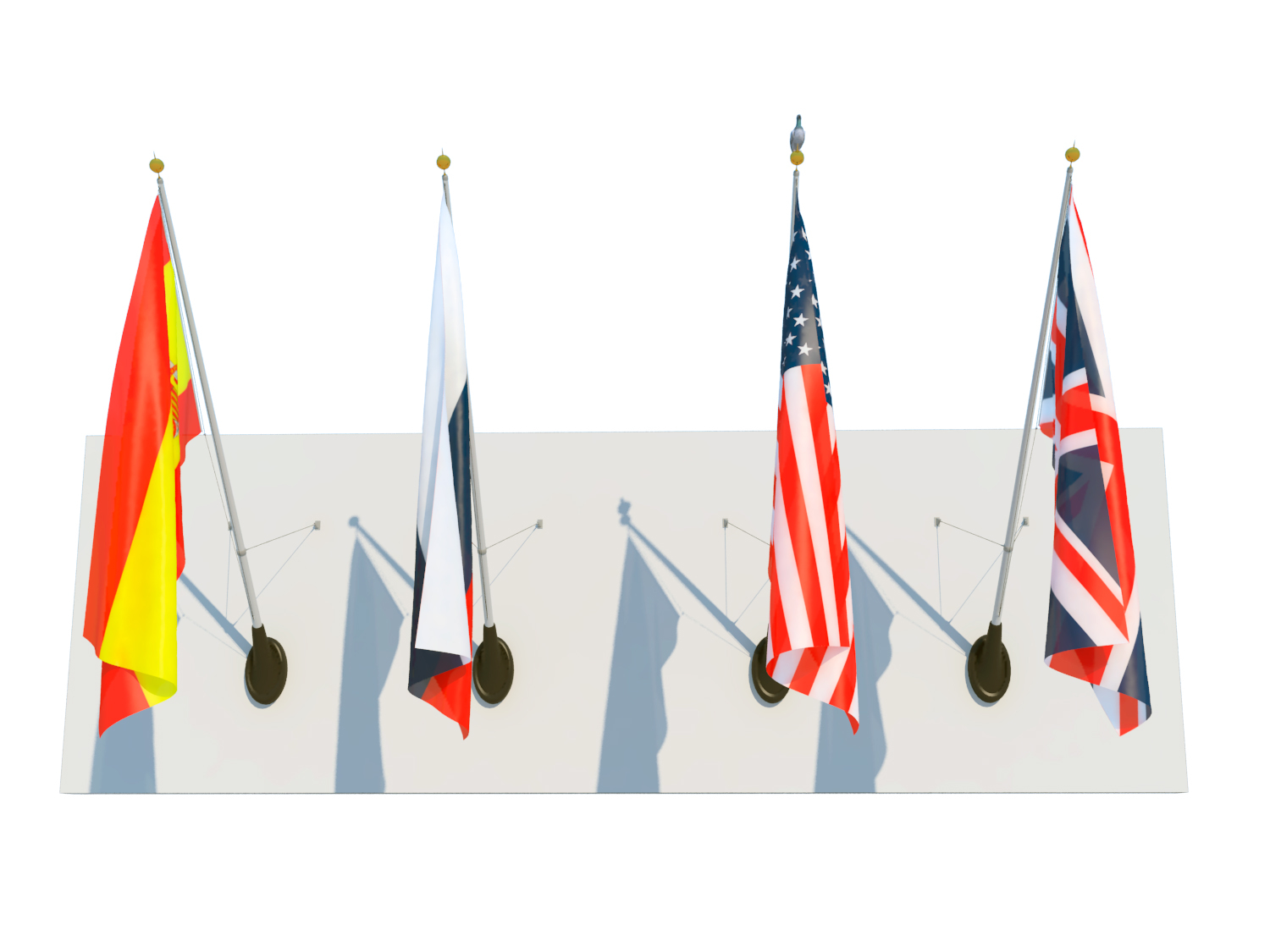 3d model flag facade set
