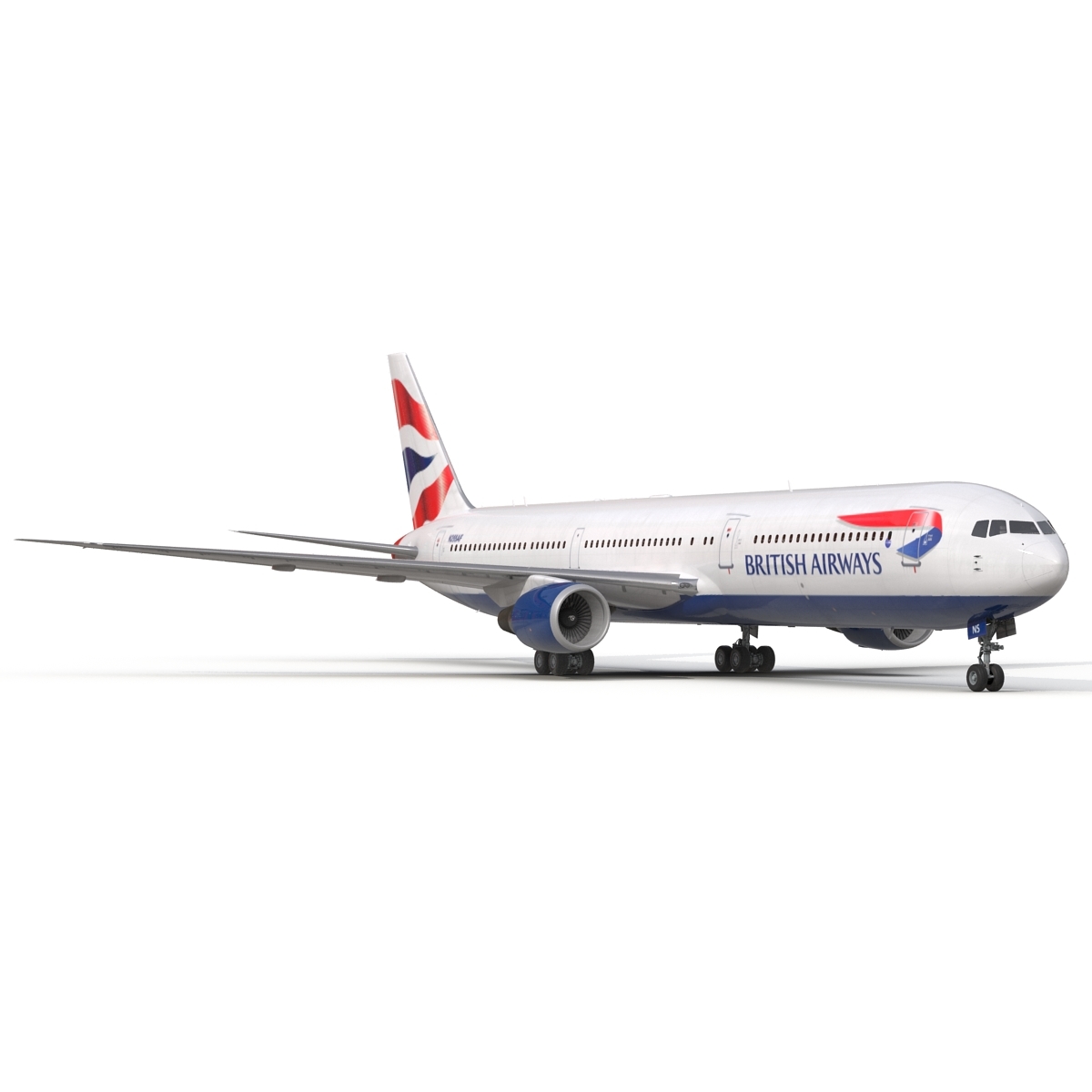 boeing 767-400er british airways 3d model