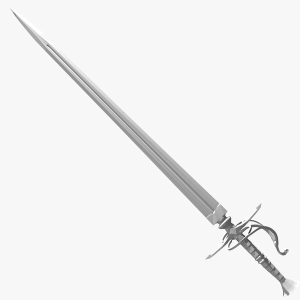 medieval gothic sword 3d blend