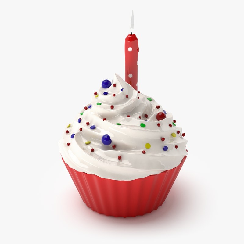 3d model cupcake real realistic