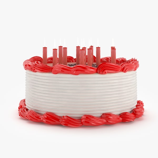 3d birthday cake model