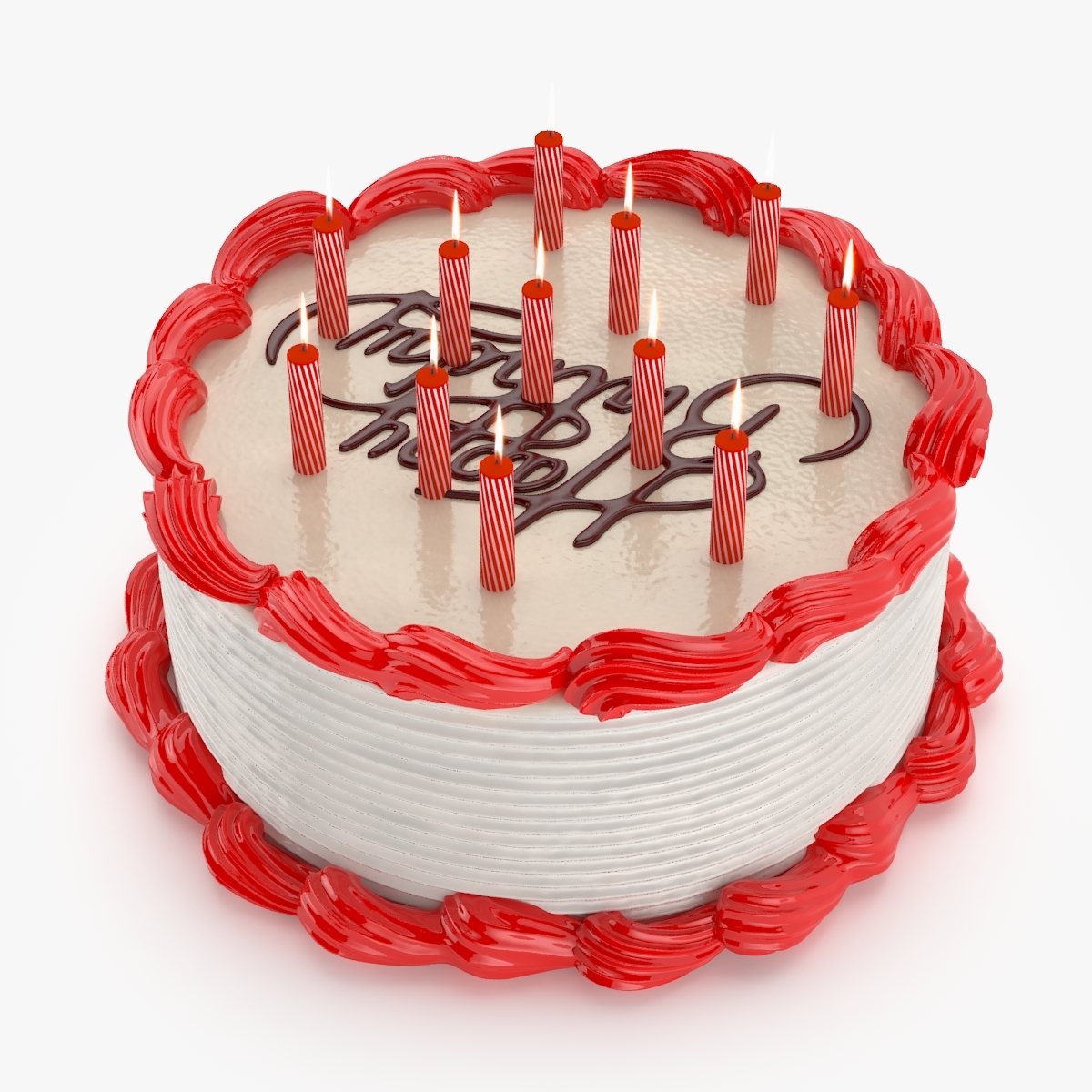 3d birthday cake model