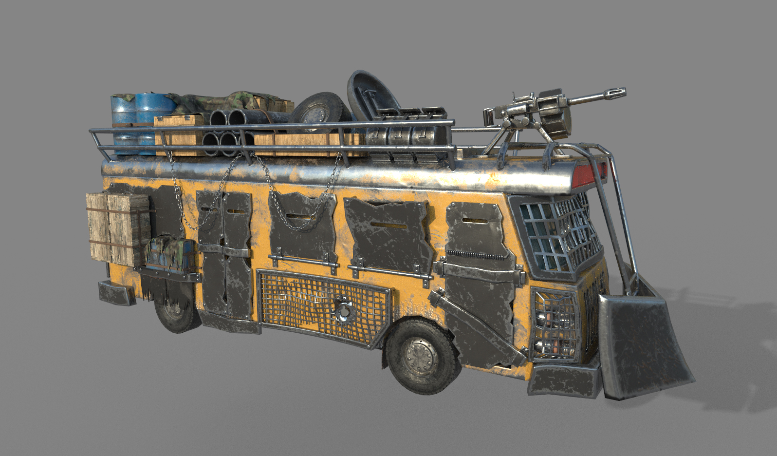 apocalypse bus 3d obj