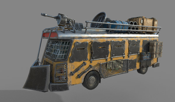 apocalypse bus 3d obj