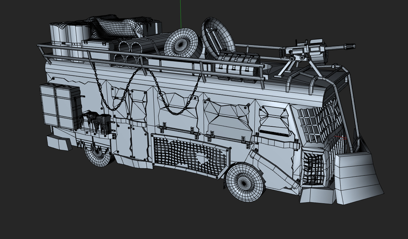 apocalypse bus 3d obj