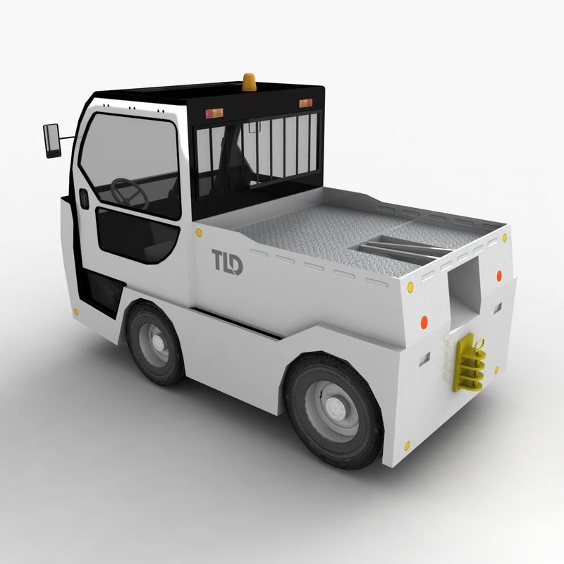 tld jet-16 baggage tractor 3d 3ds