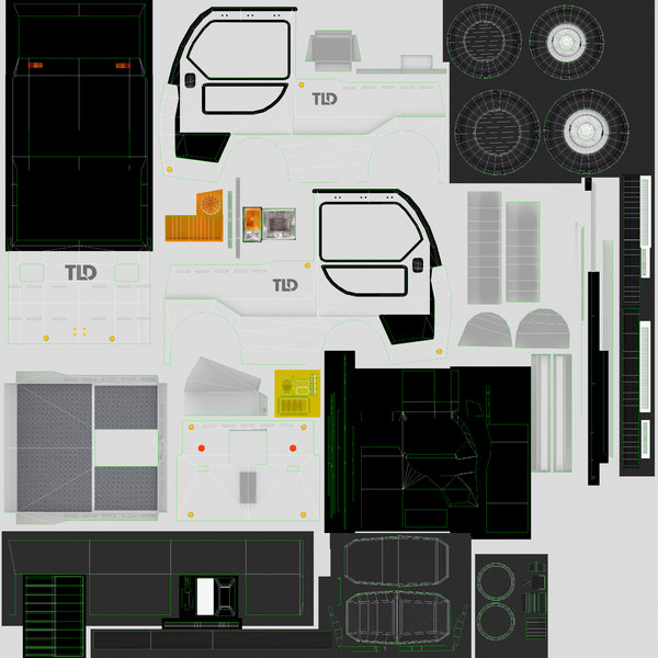 tld jet-16 baggage tractor 3d 3ds