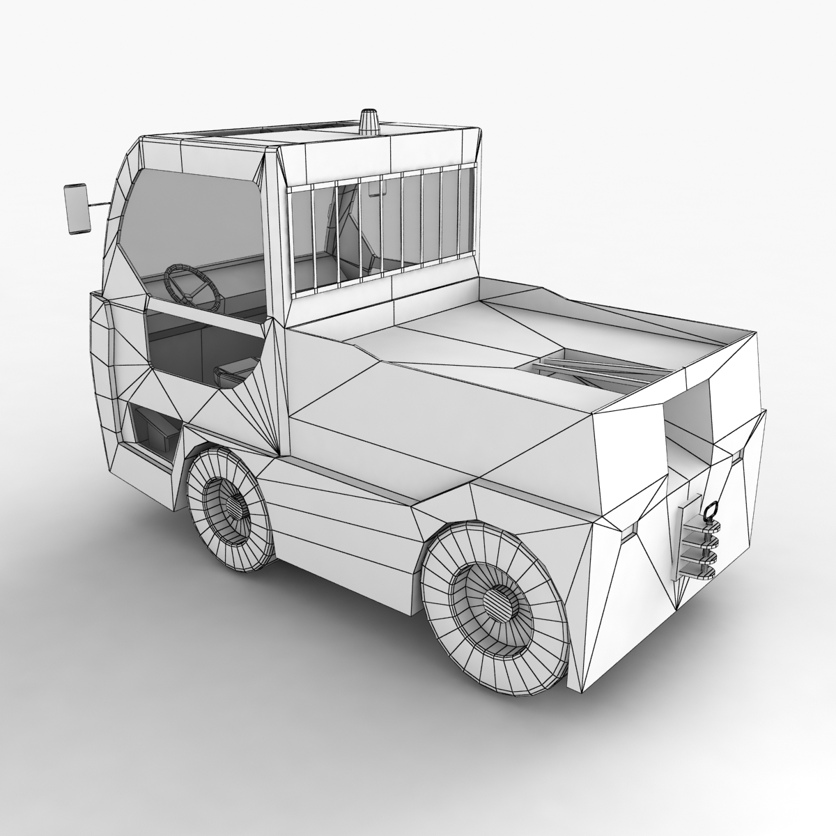 tld jet-16 baggage tractor 3d 3ds