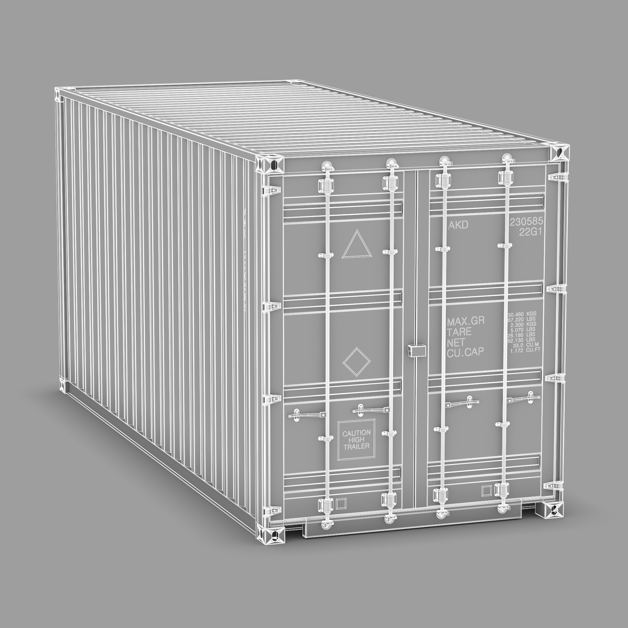 shipping container 3d max