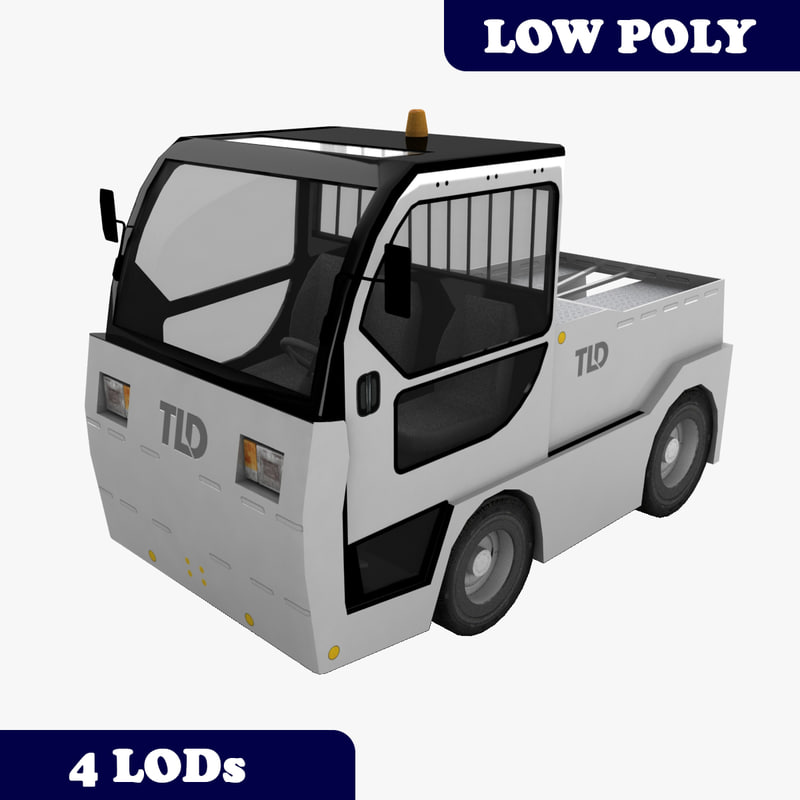 tld jet-16 baggage tractor 3d model