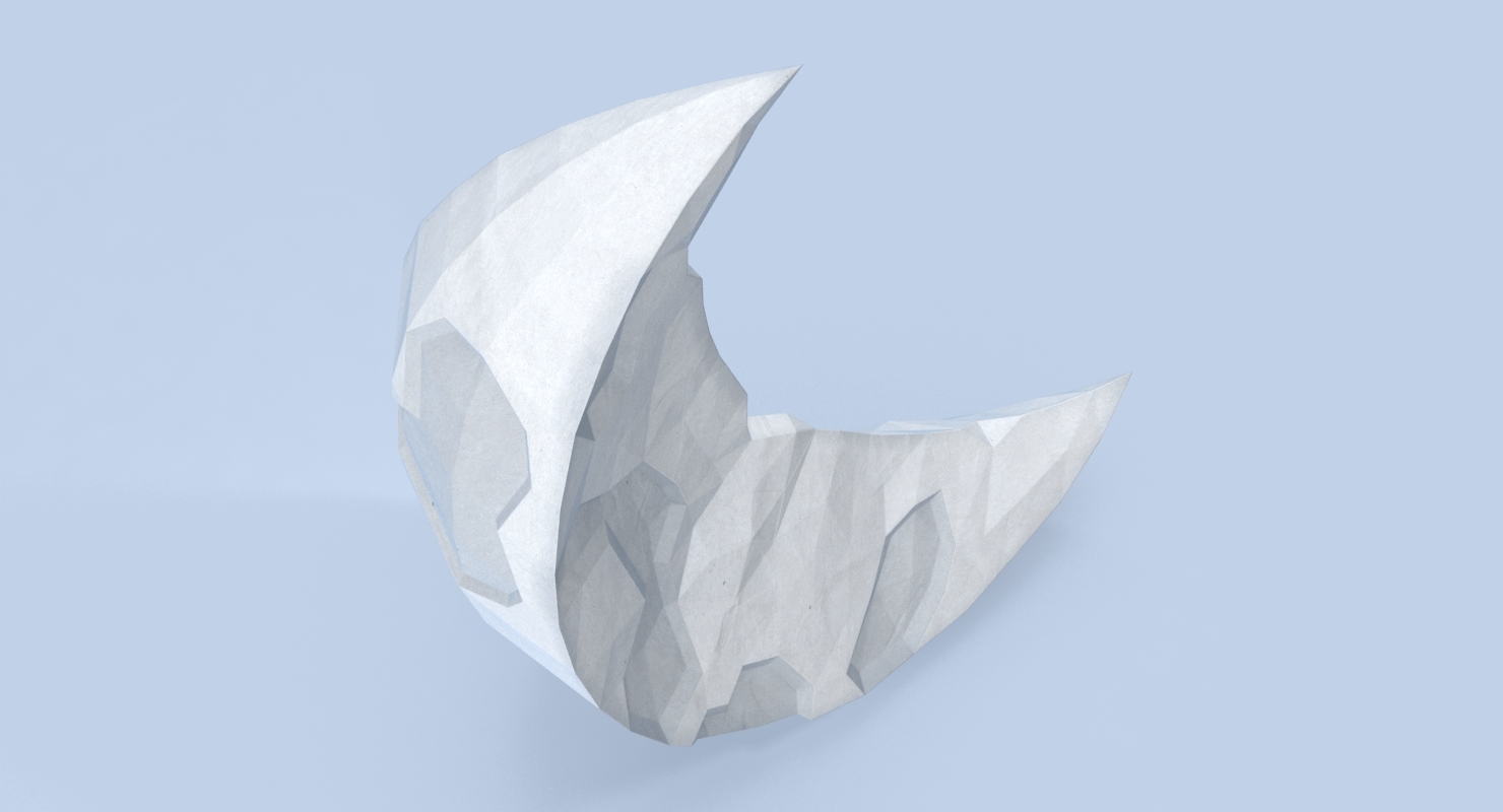 crescent moon 3d model