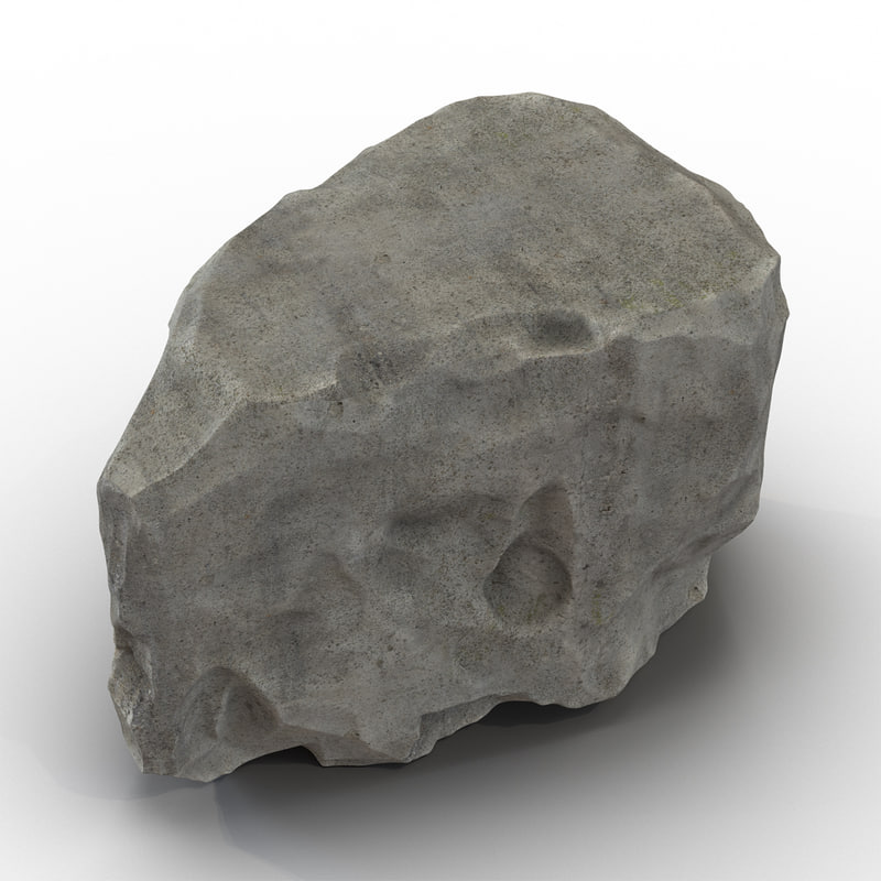 concrete chunk 4 3d model