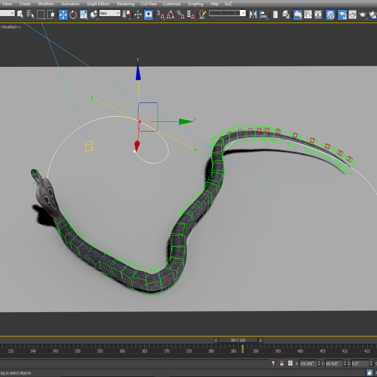 snake 3d max