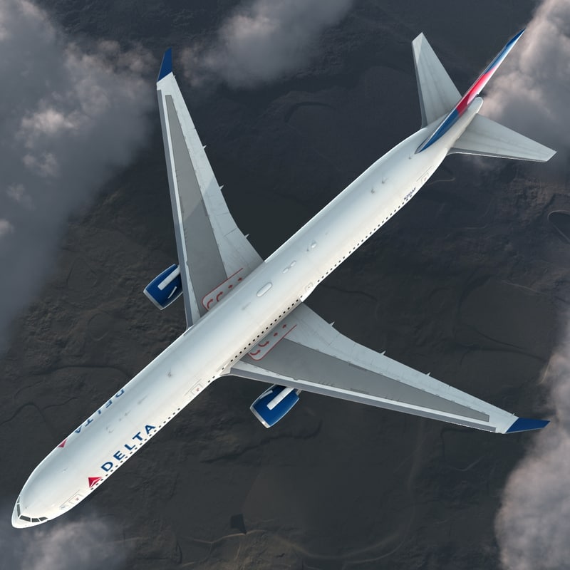 3d boeing 767-400er delta air lines