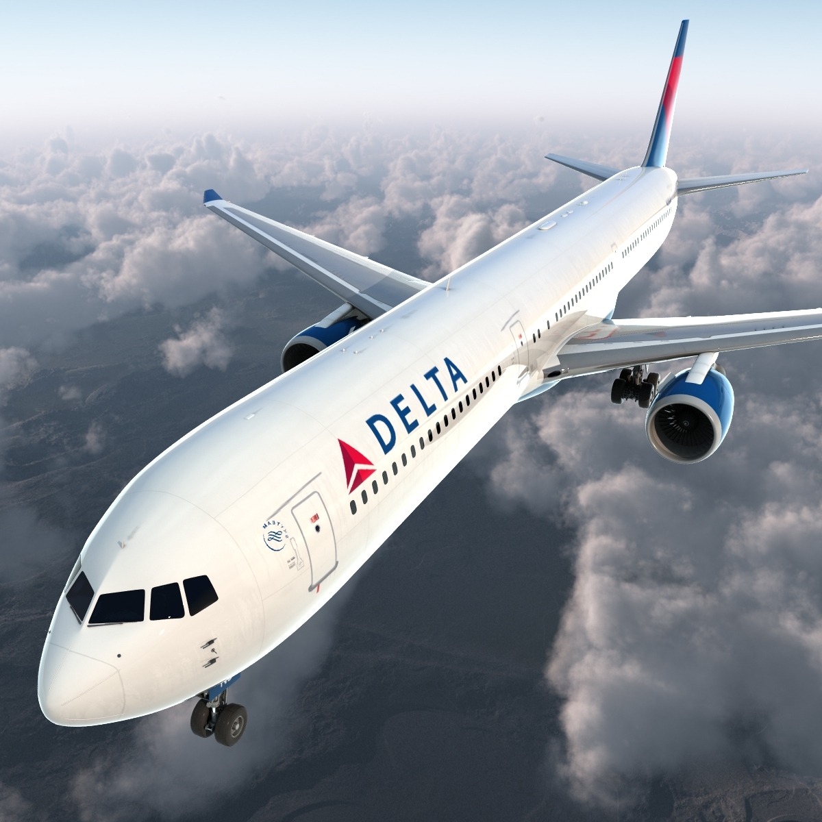 3d boeing 767-400er delta air lines