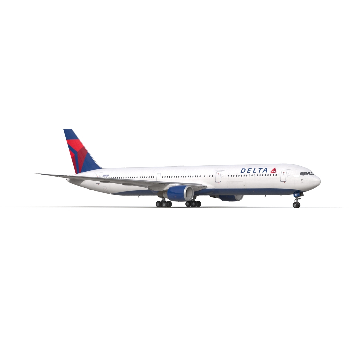 3d model boeing 767 400er delta