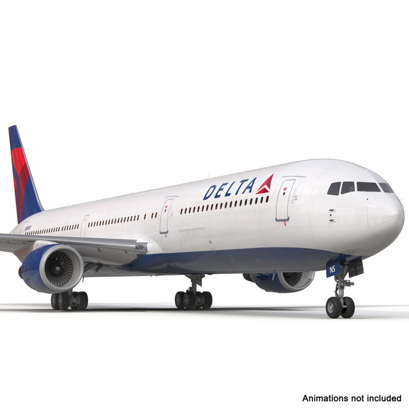 3d model boeing 767 400er delta