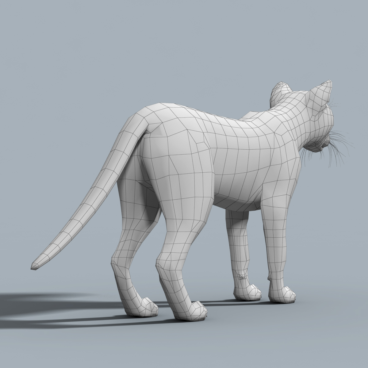 3d model ocelot cat fur