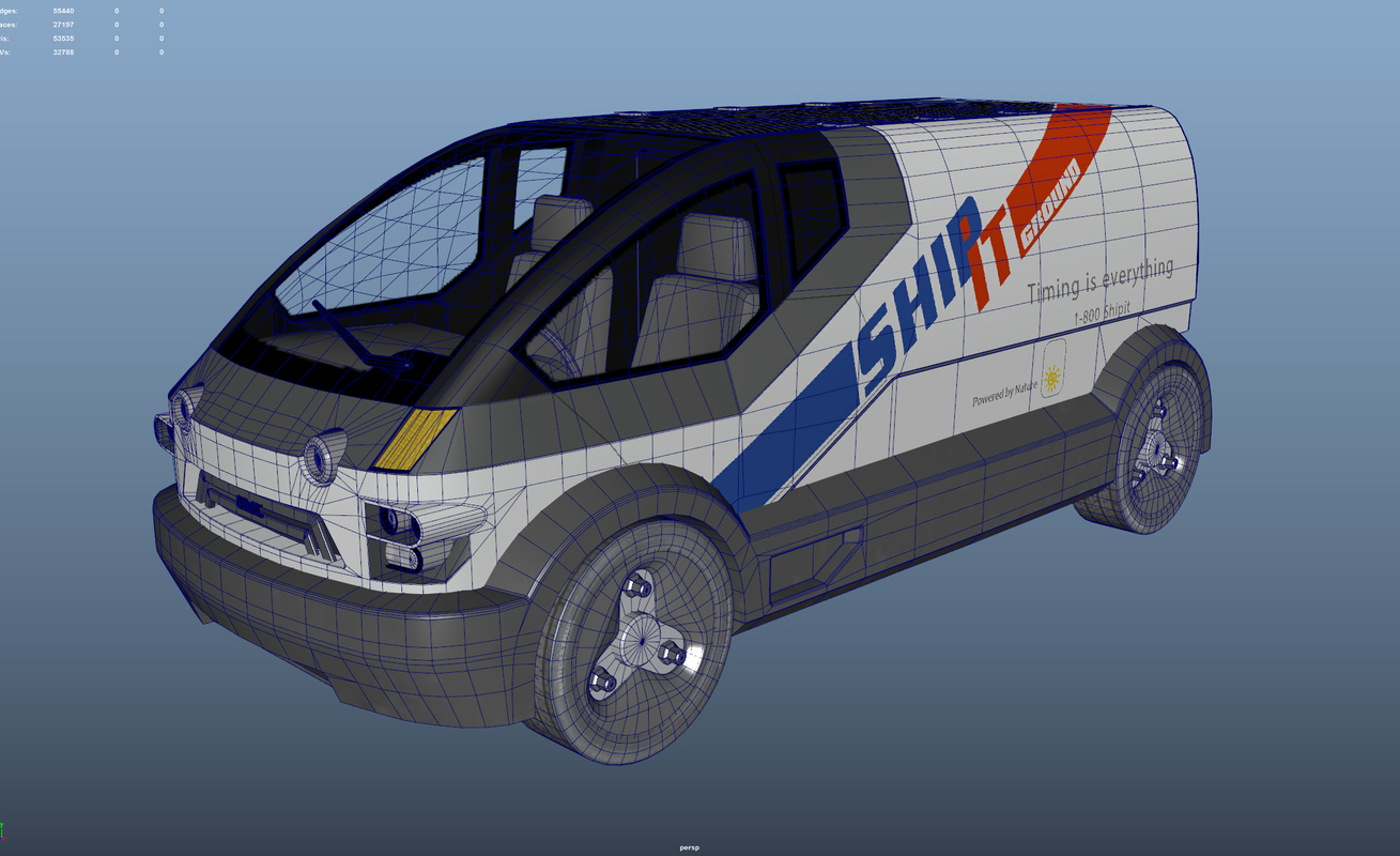3d model concept delivery van