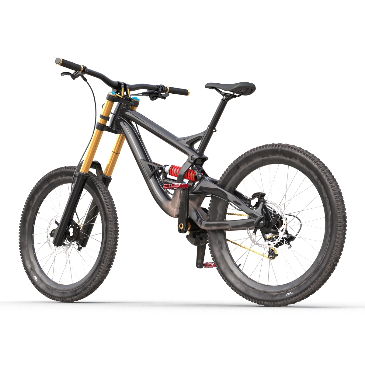3d mountain bike generic rigged model
