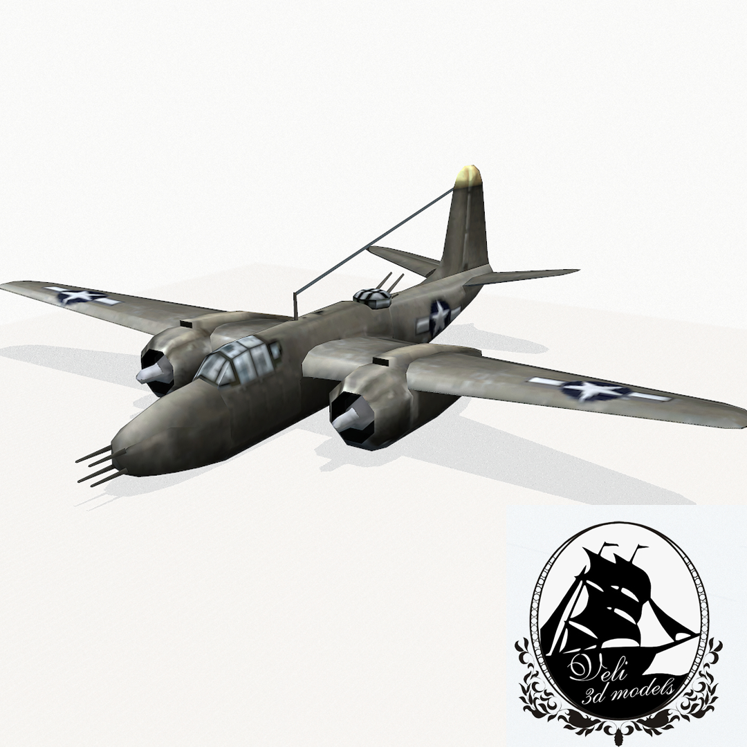 3d max douglas a-20 havoc bomber