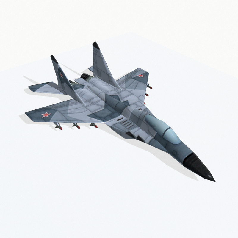 3d mig-29 jet fighter model