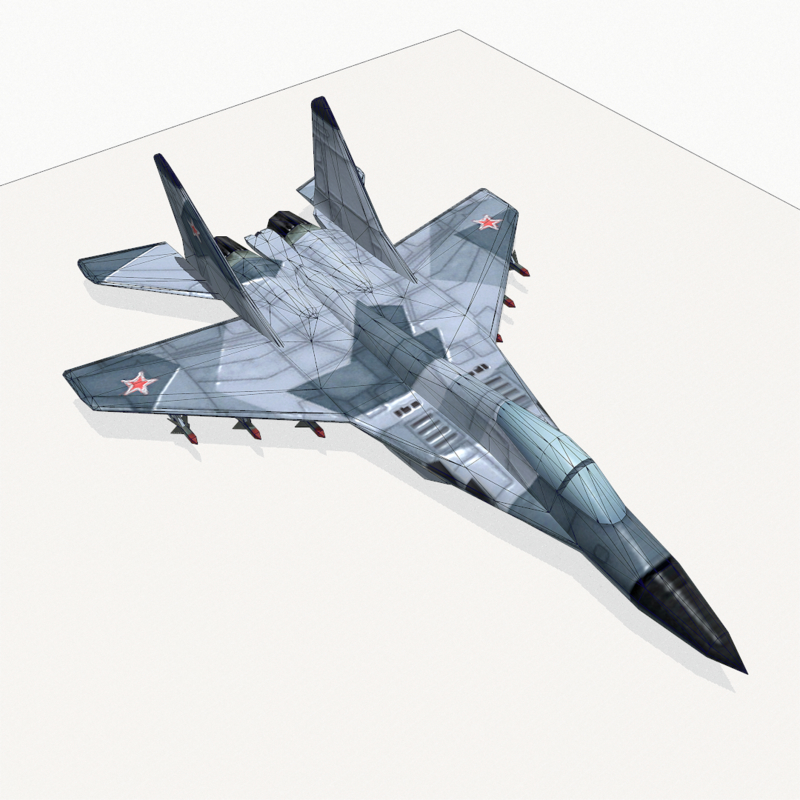 3d mig-29 jet fighter model