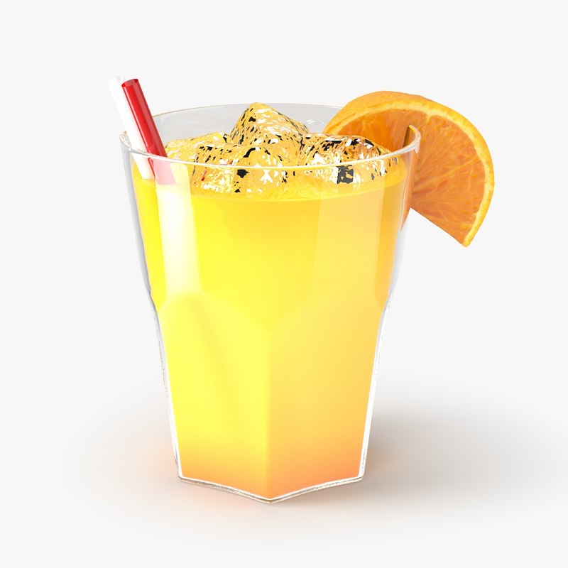 orange cocktail 3d model