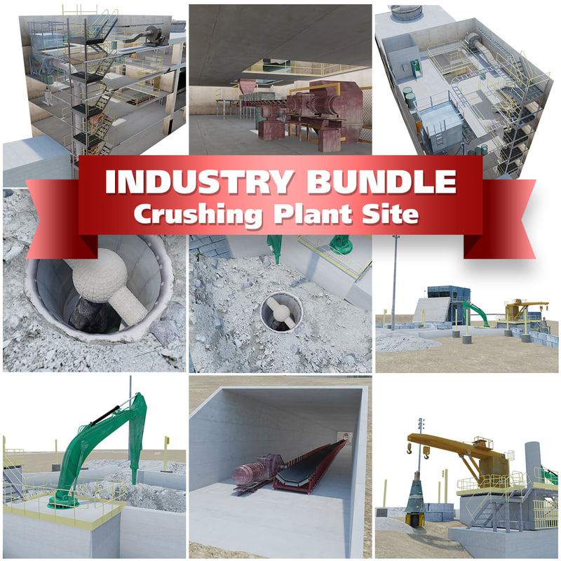 3d model crushing plant