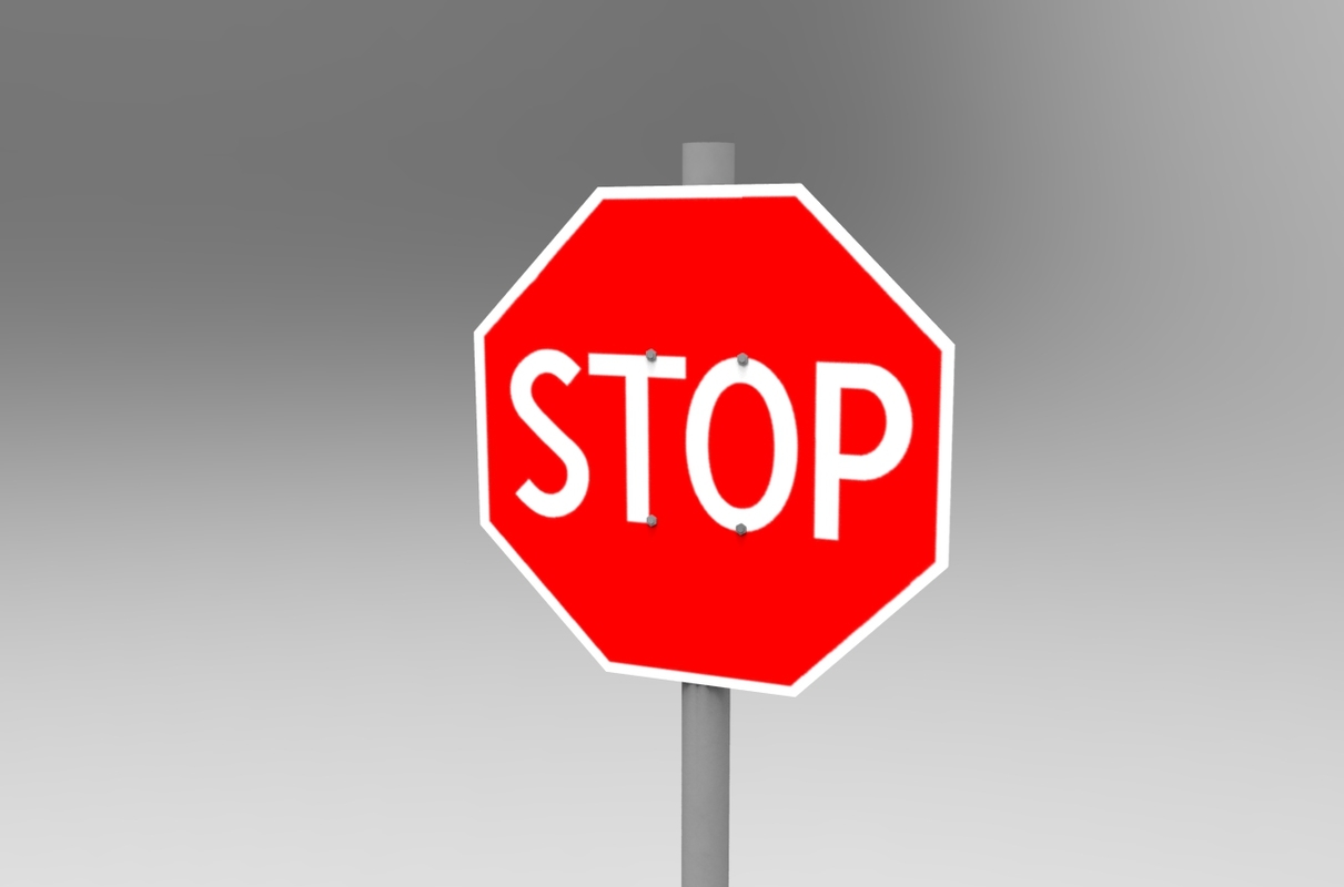 3d model stop sign