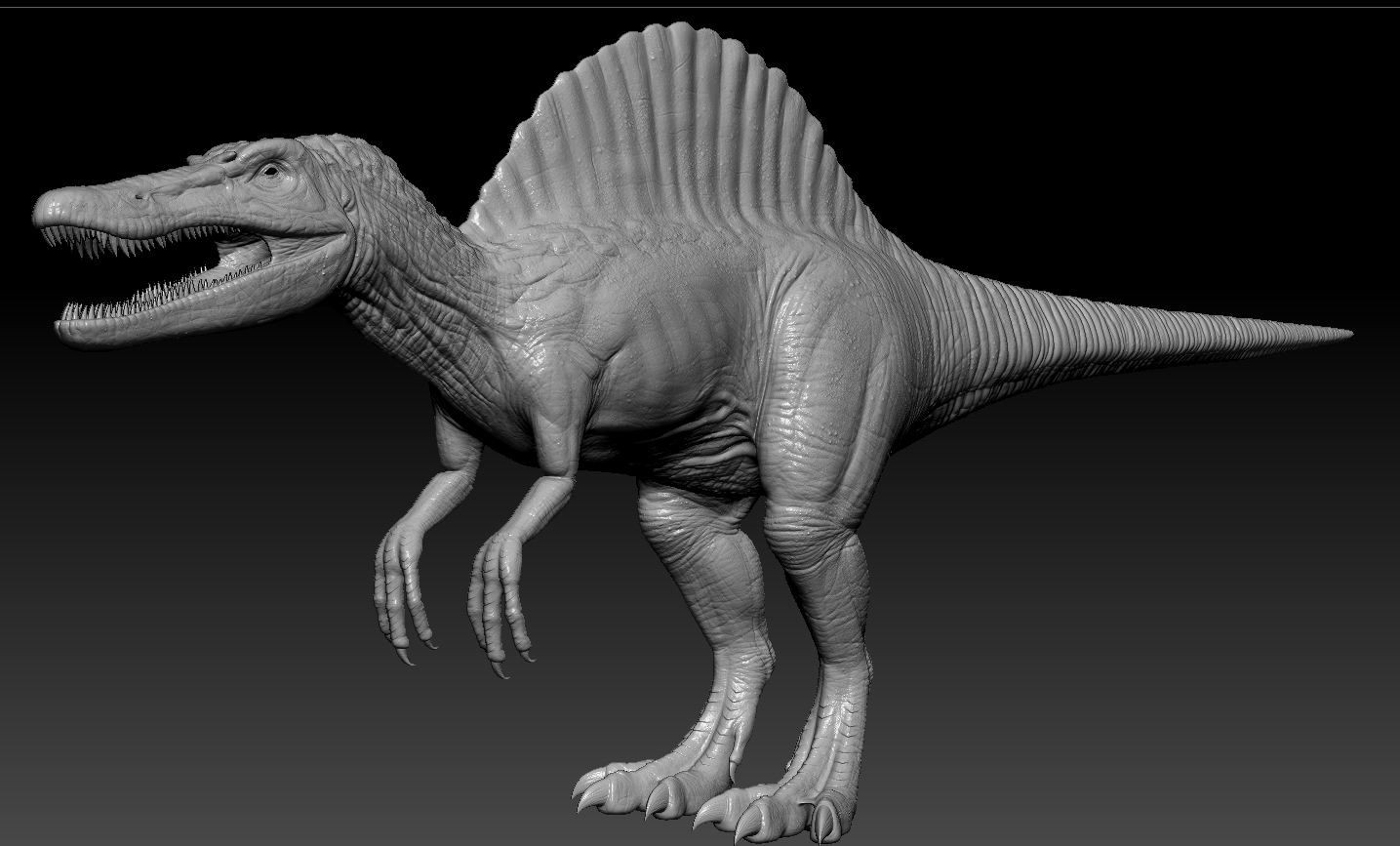 obj realistic spinosaurus zbrush