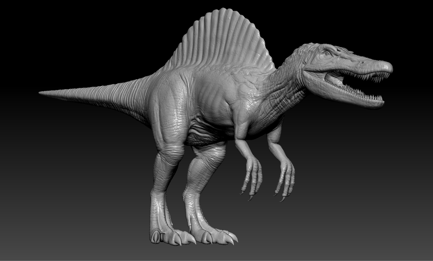 obj realistic spinosaurus zbrush