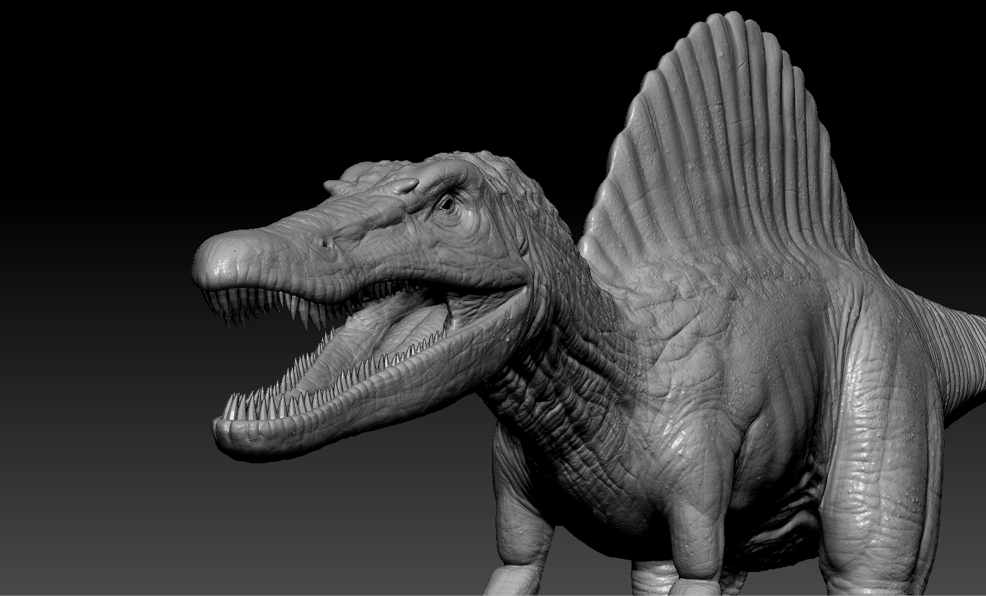 obj realistic spinosaurus zbrush