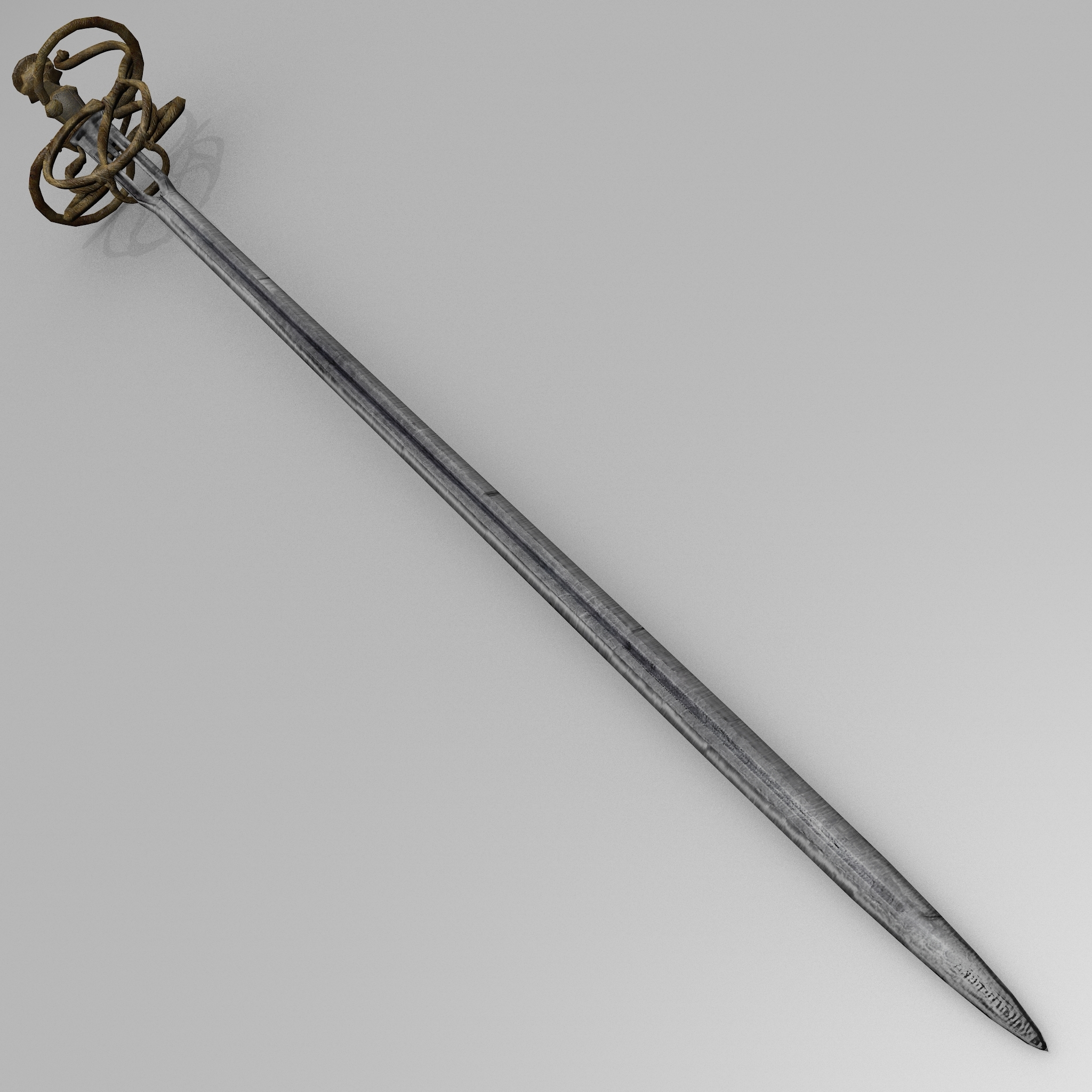3d blend italian rapier